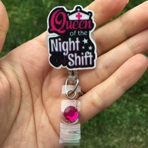 Hand Crafted | Accessories | Queen Of The Night Shift Badge Holder ...